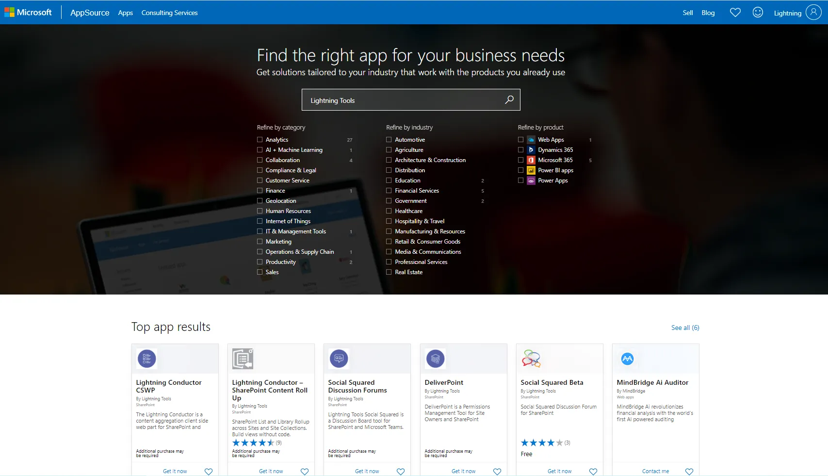 Lightning Tools SPFx Client Side Web Parts in the SharePoint Store - Lightning Tools