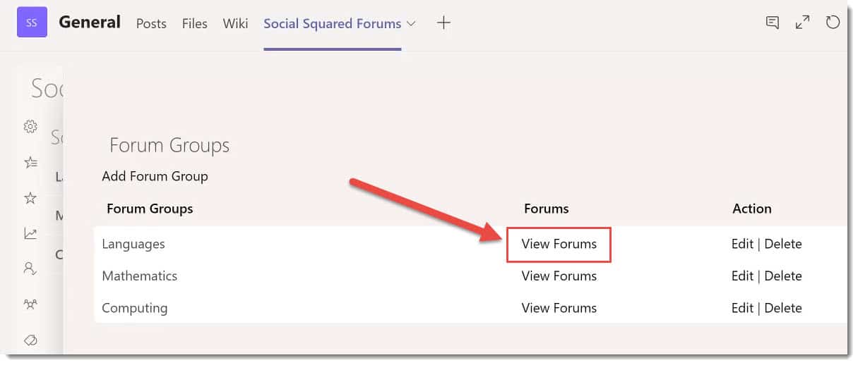 Configuring Forum Groups and Forums in Microsoft Teams with Social ...