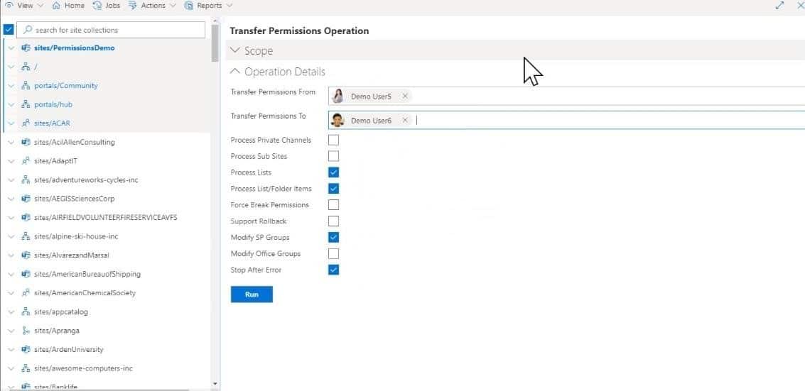 Transfer Permissions in SharePoint Online - Lightning Tools
