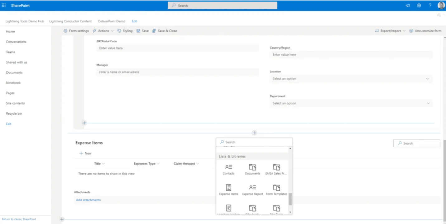 Building Forms in SharePoint Online - Lightning Tools
