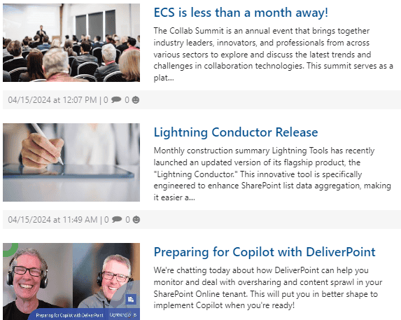 SharePoint News Aggregation - Lightning Tools